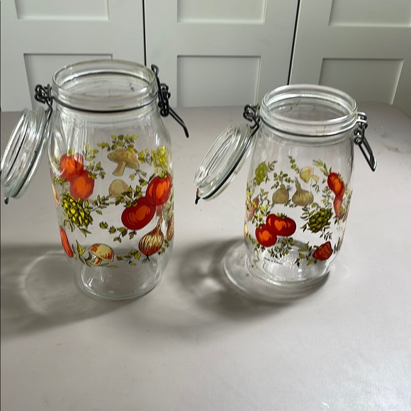 Arc Glass | Kitchen | Vintage Arc Glass French Canisters Spice Of Life ...